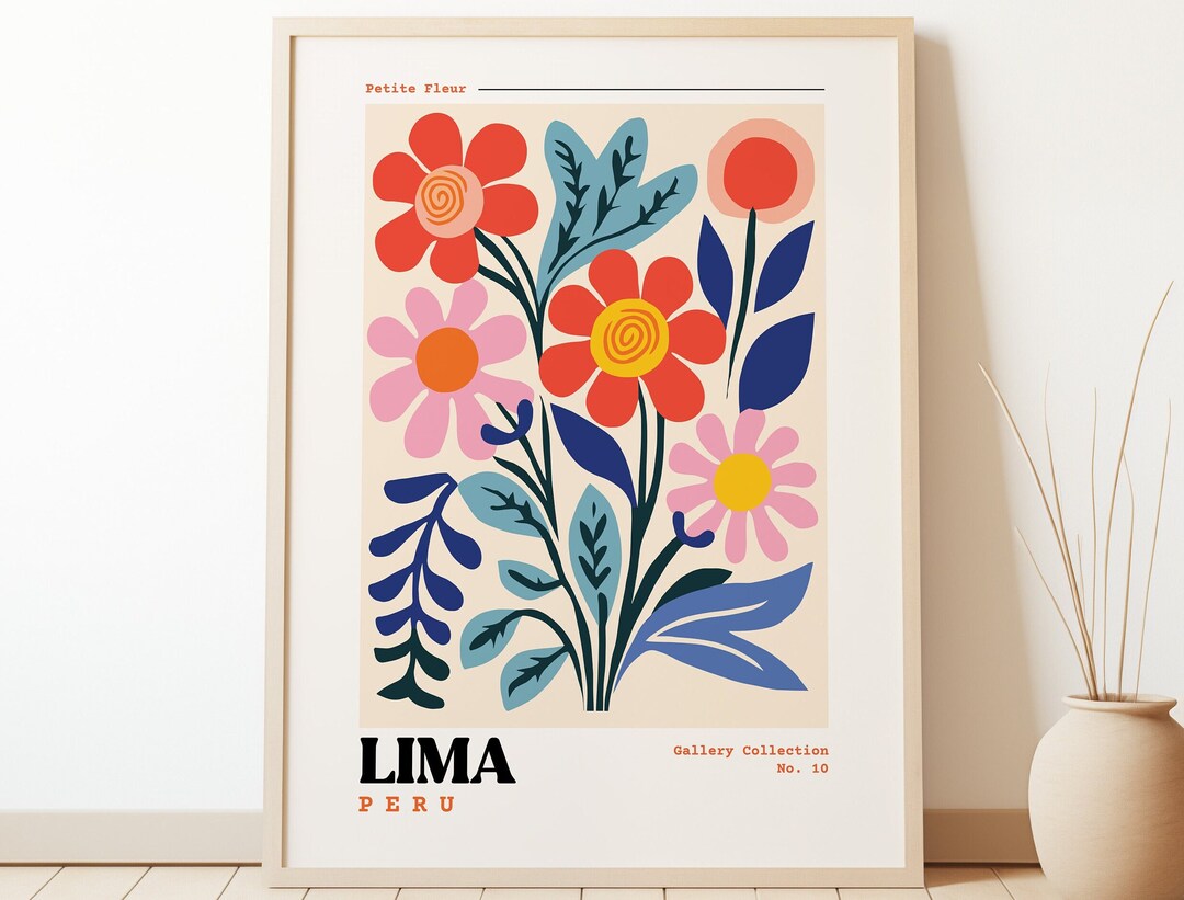 Lima, Peru Travel Print | Lima, Peru Poster | Retro Travel Poster ...