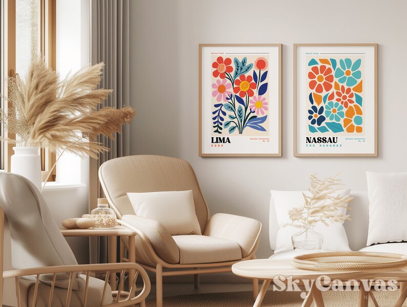 Lima Peru Flower Market Print, Digital Download — Retro Botanical Wall ...