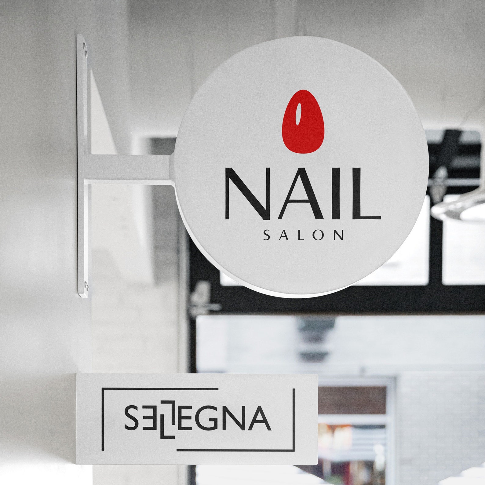 Custom Metal Business Logo Sign, Store Front Wall Mounted Signage ...