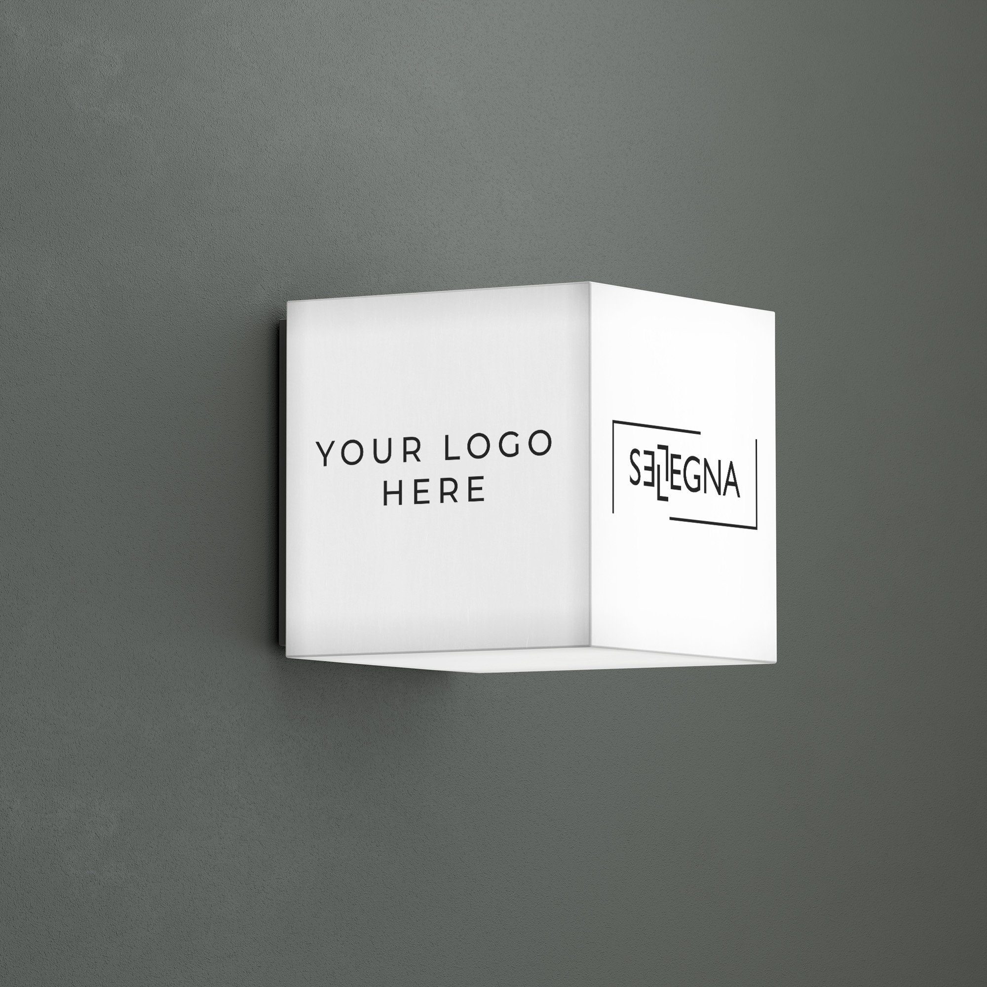 Custom Logo LED Lightbox, Illuminated Business Light Box, Cube Lightbox ...