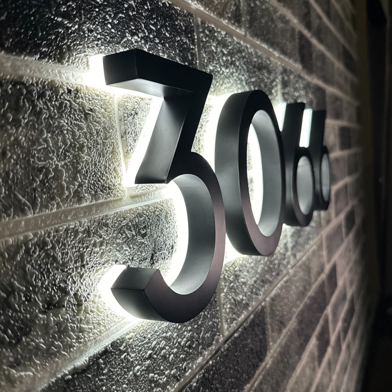 Modern House Numbers | Electrical With 24V LED Transformer ...