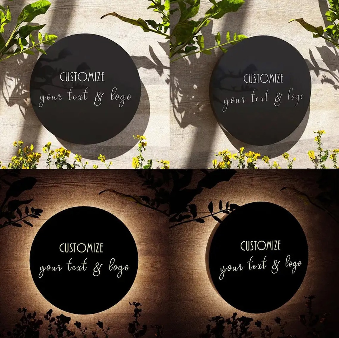 Custom LED 3D Backlit Business Logo Sign Signage, Metal LED Light Box ...