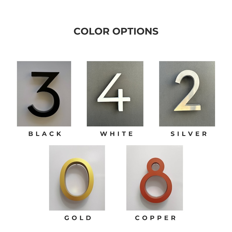 Modern Solar Backlit LED House Number Sign: Customizable Metal Address ...
