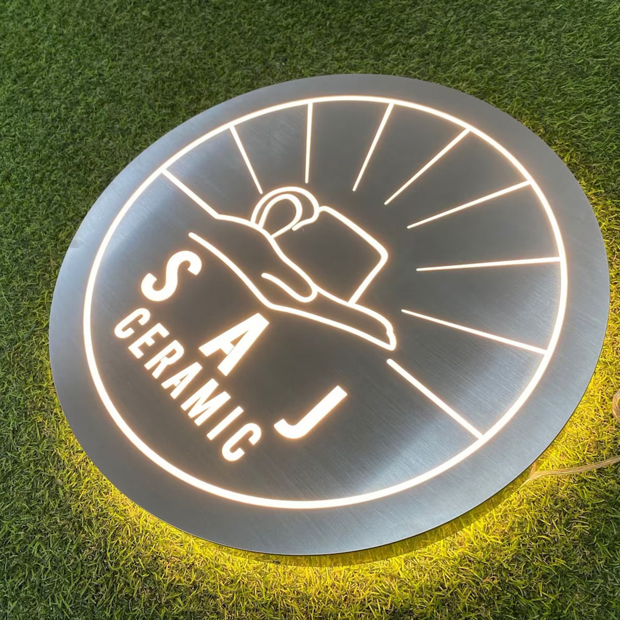 Custom LED 3D Backlit Business Logo Sign Signage, Metal LED Light Box ...