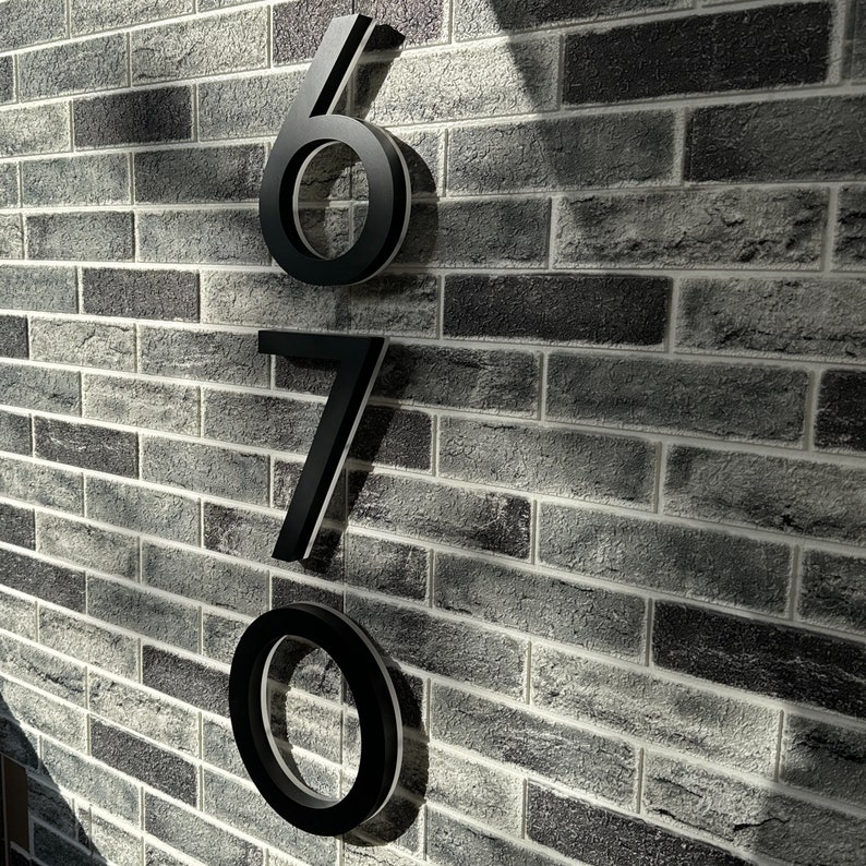 Modern House Numbers | Electrical With 24V LED Transformer ...