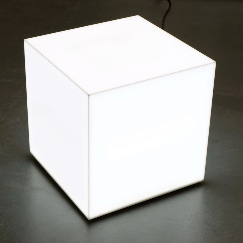 Custom Logo LED Cube Lightbox: Illuminated Business Sign - Etsy