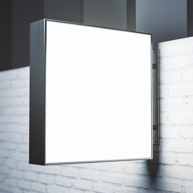 Custom LED Lightbox Sign: Double Sided Storefront Signage - Etsy