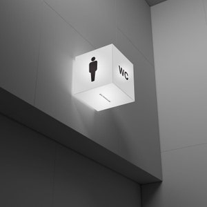 Custom Logo LED Cube Lightbox: Illuminated Business Sign - Etsy