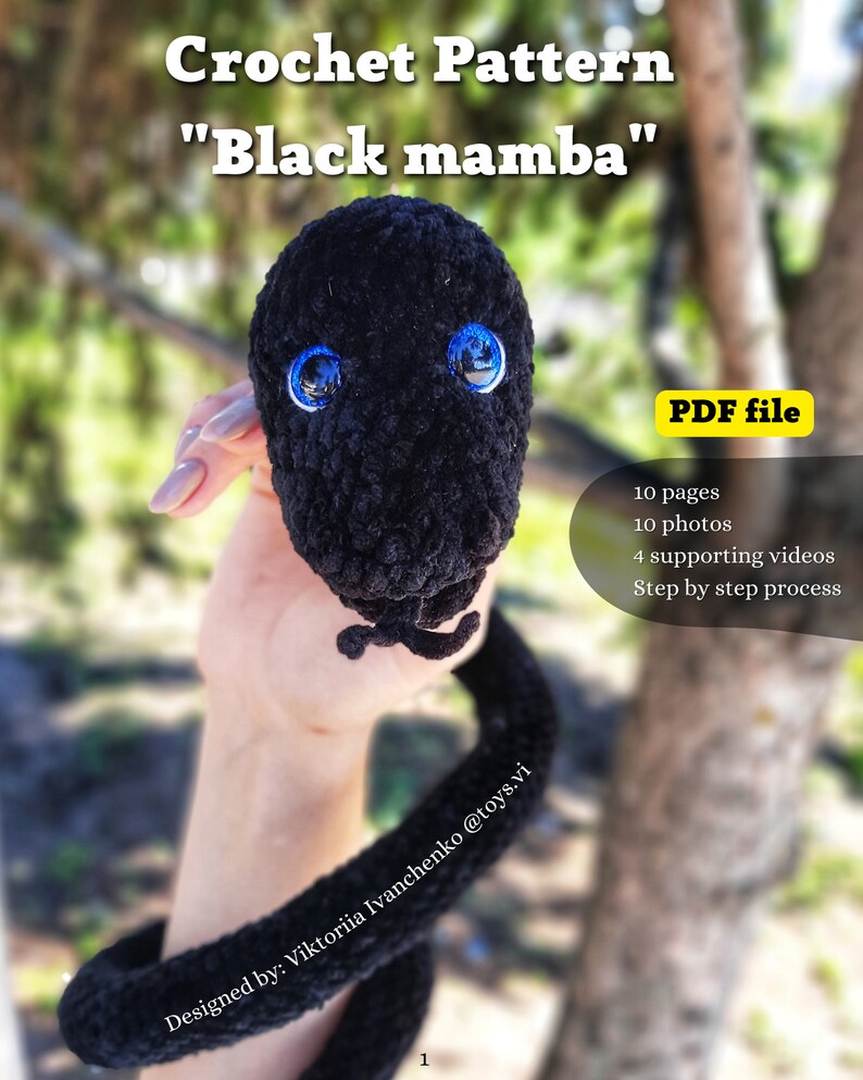 Snake Crochet Pattern - DIY Tutorial, Amigurumi Animals, Reptiles ...