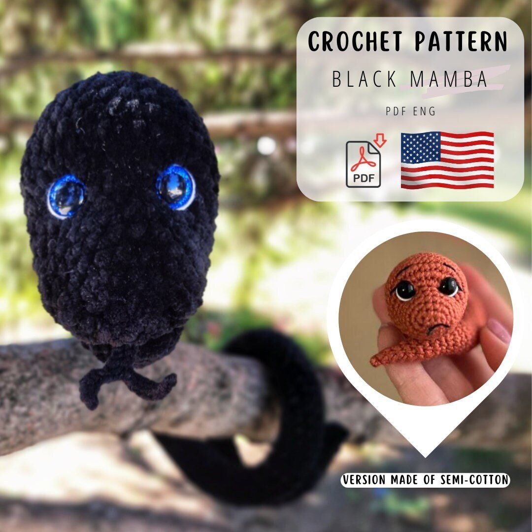 Snake Crochet Pattern - DIY Tutorial, Amigurumi Animals, Reptiles ...