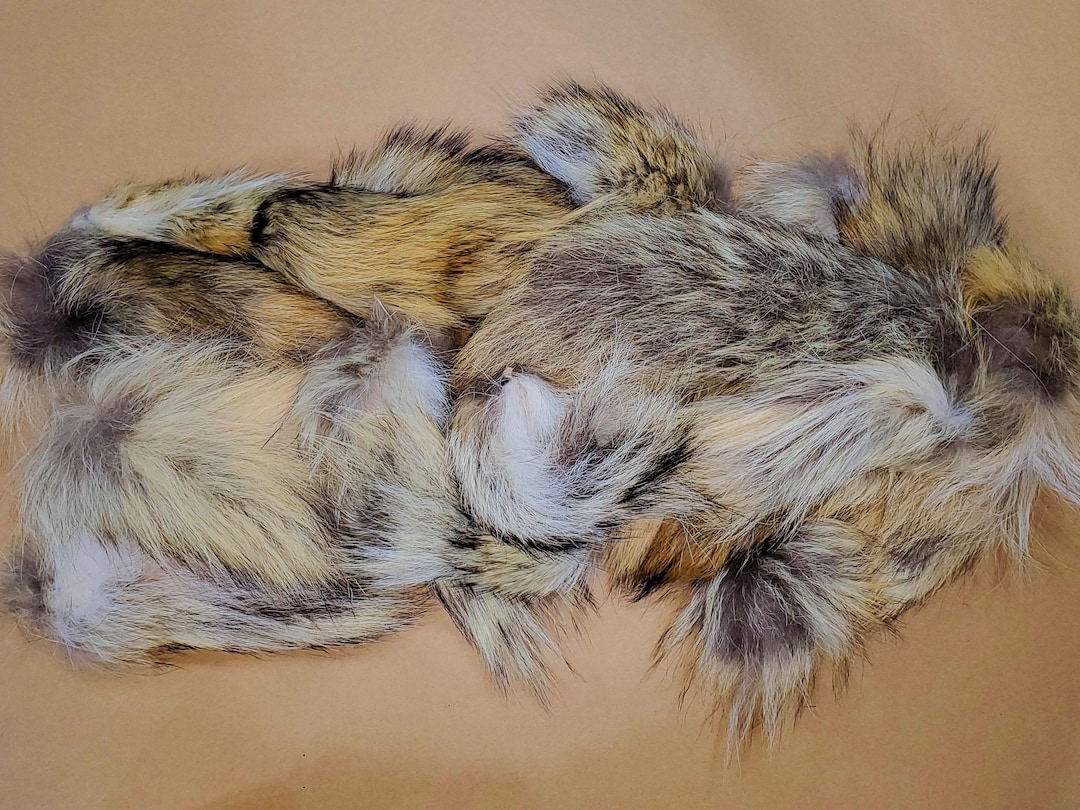 Real Fur Tail Scraps: Coyote, Raccoon, Fox - Crafting & Fly Tying - Etsy