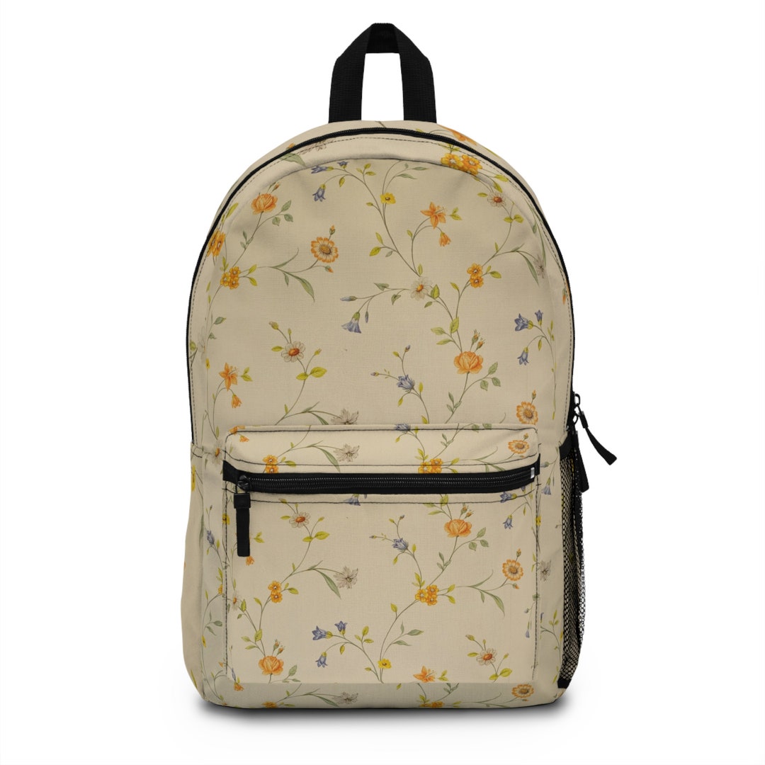 Beautiful OLD-VINTAGE Classic Floral BOHO Backpack, Bookbag, Travel Bag ...