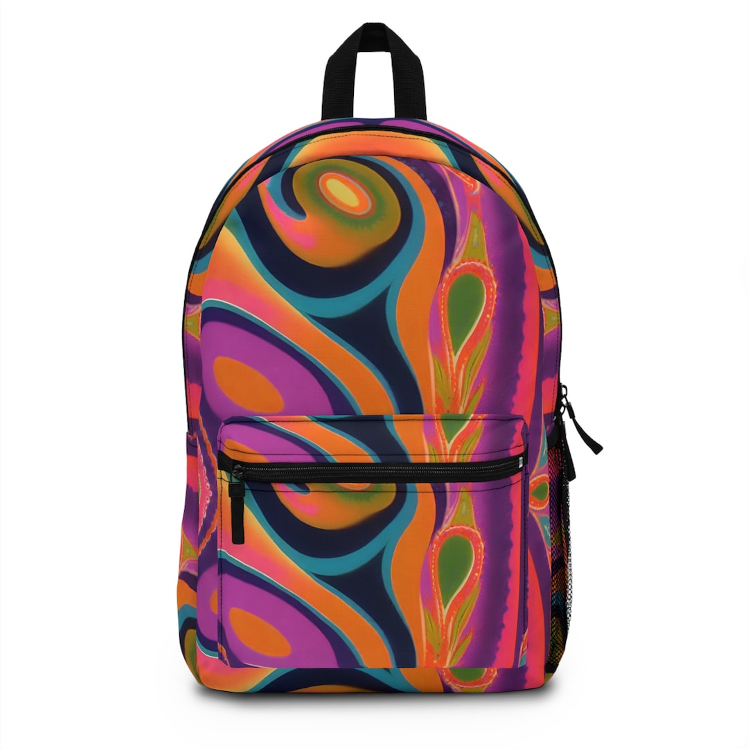 Vintage 1960s 1970s Inspired CLASSIC BEAUTY Backpack, Bookbag, Travel ...