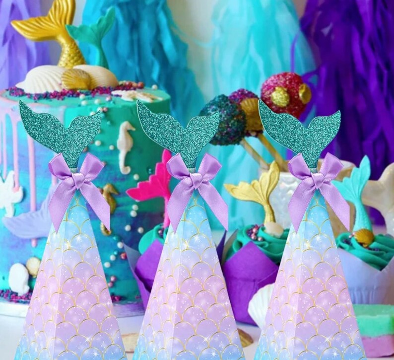 Mermaid Tail Candy Box Gift Packaging Paper Bag Popcorn Boxes Kids ...