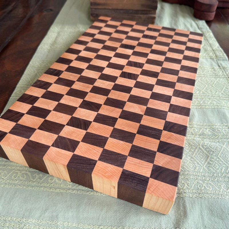 Wood Checker Board - Etsy