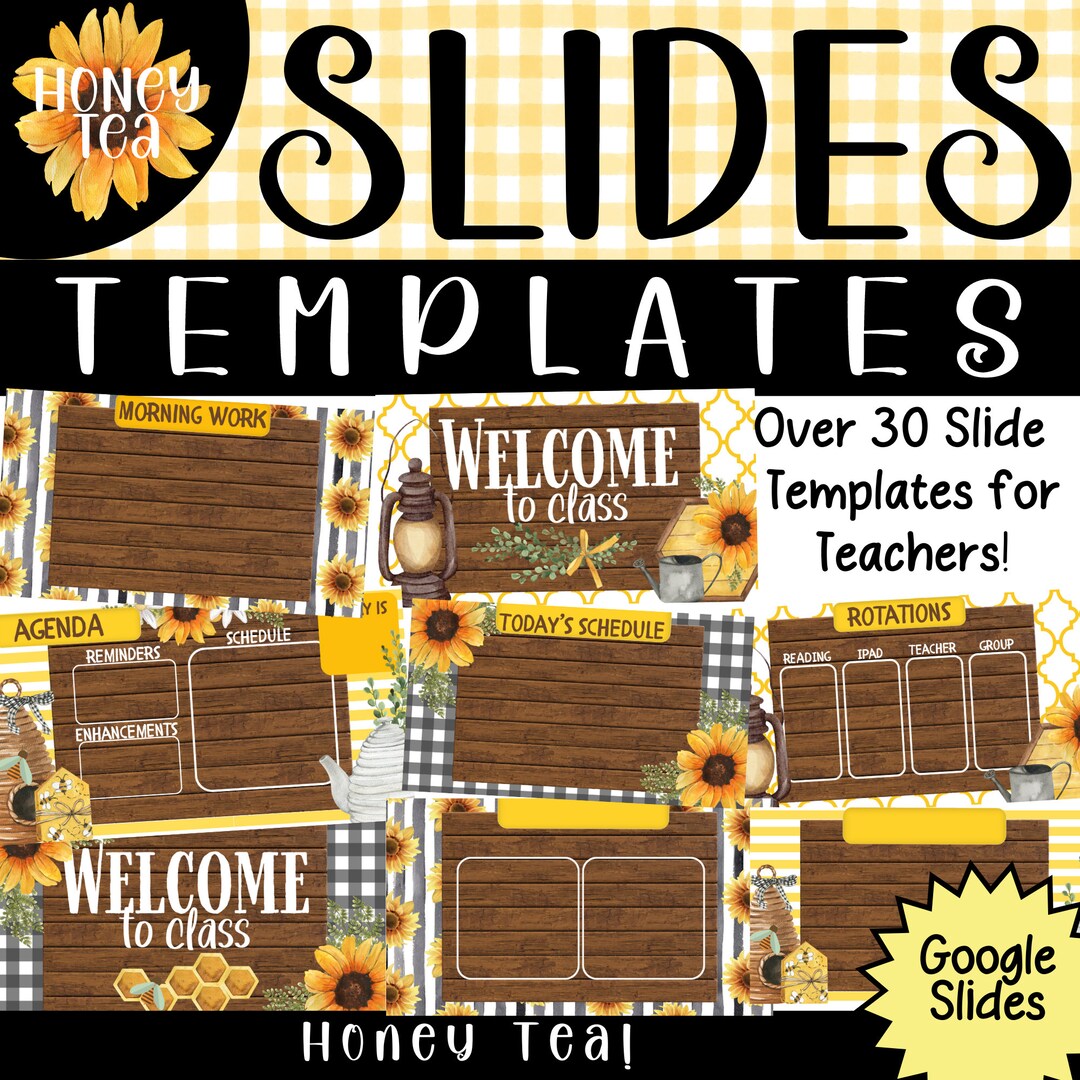 Bee Classroom Daily Google Slides Templates Bee Farmhouse Daily ...