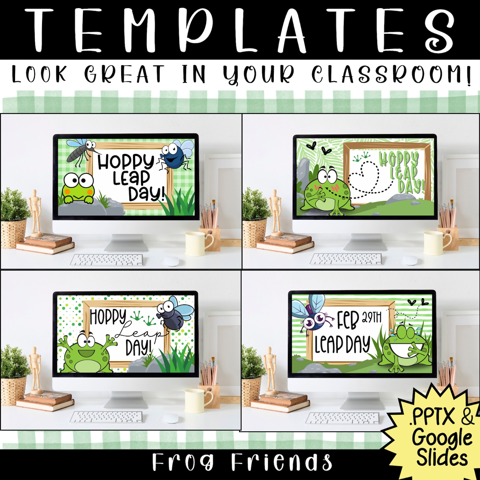 Leap Day Frog Classroom Daily Google Slides Templates Leap Year Frog ...