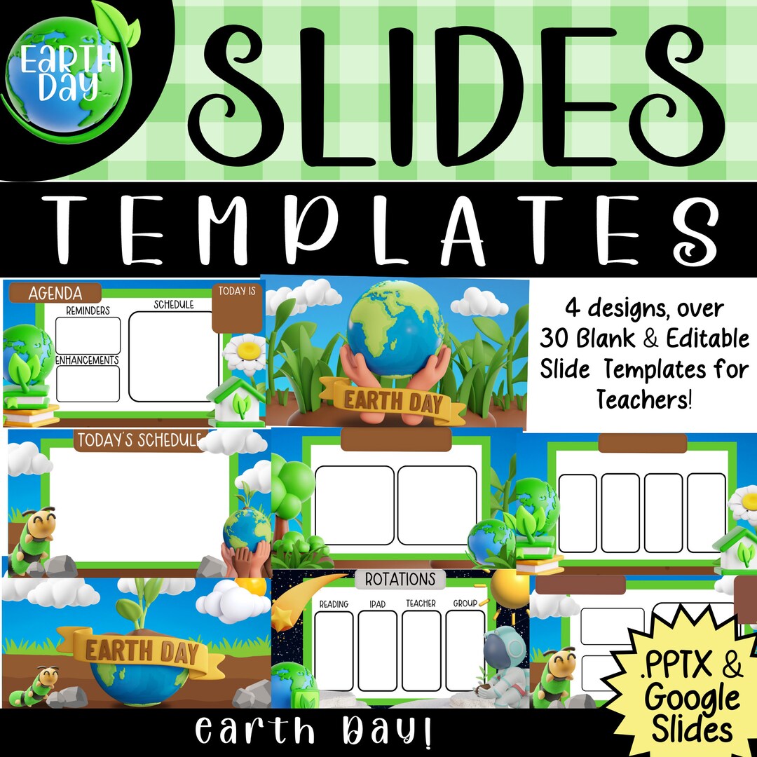 Earth Day Classroom Daily Google Slides Templates and PPTX Earth Day ...