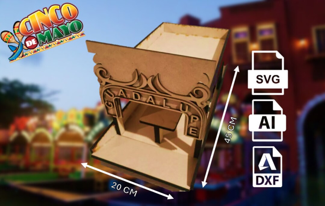 5 De Mayo - 2 Shot Trajineras DXF Files (10 Shots and 1 Shot) - Etsy