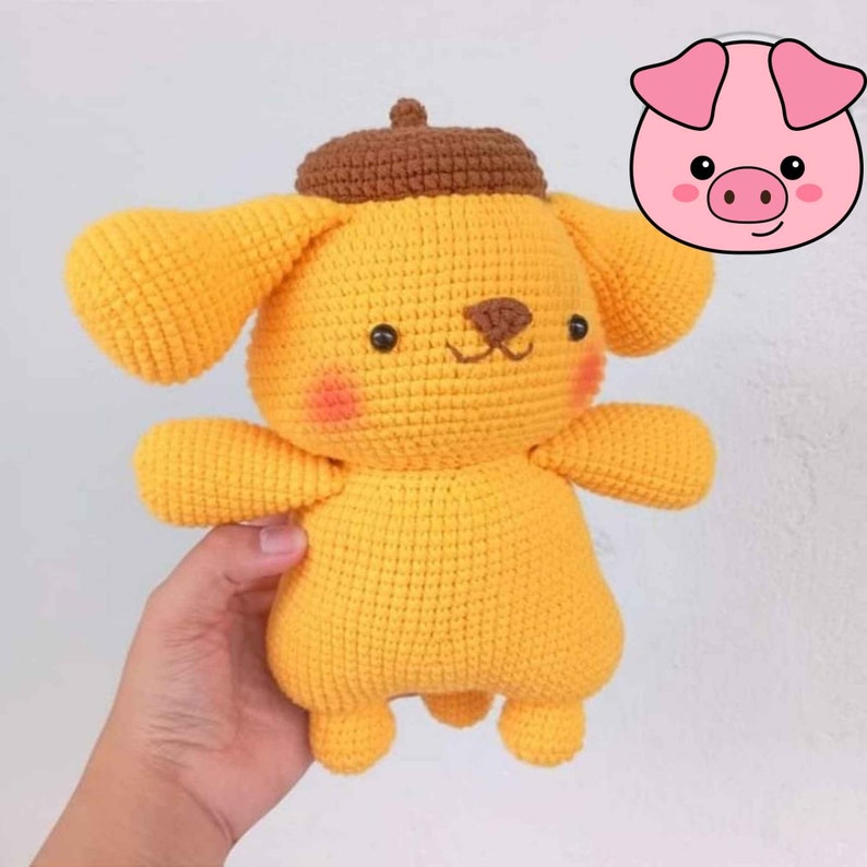 Crochet Pompompurin Amigurumi Pattern, Cute Soft Giant Pompompurin ...