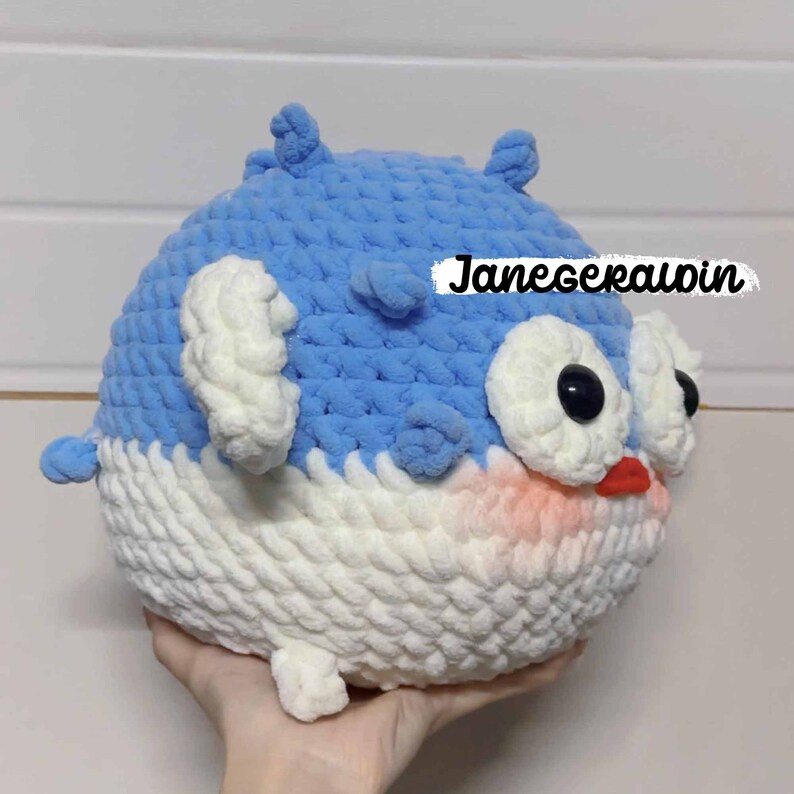 Puffer Fish Crochet Pattern PDF, Cute Amigurumi Puffer Fish Design ...