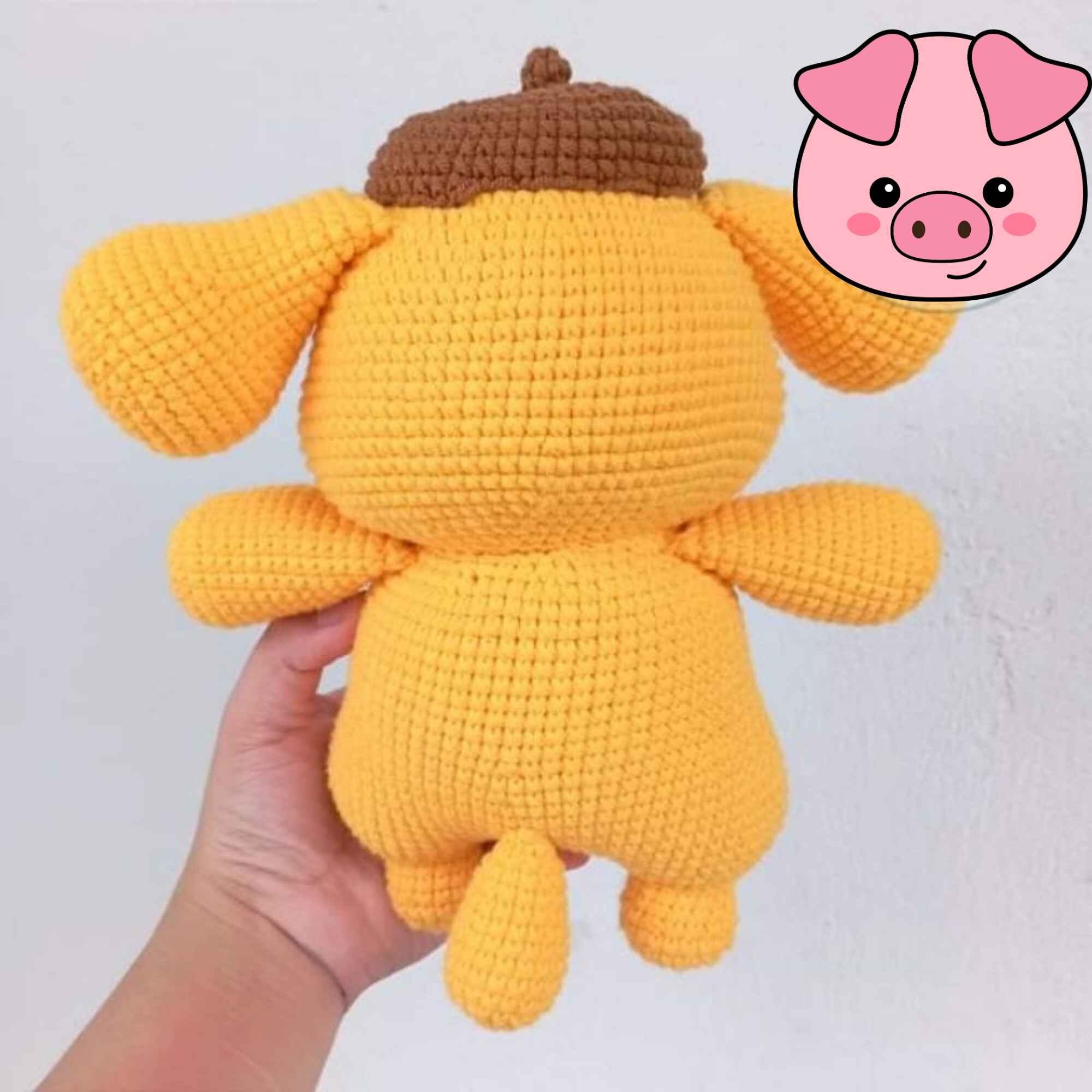 Crochet Pompompurin Amigurumi Pattern, Cute Soft Giant Pompompurin ...