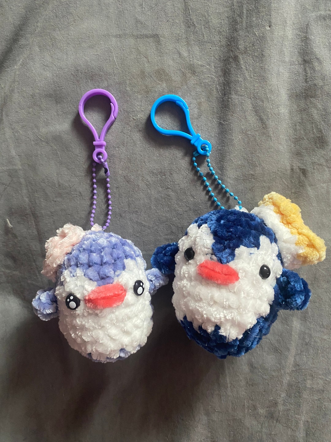 Crochet Mini Penguin Keychain, Handmade, Customizable - Etsy