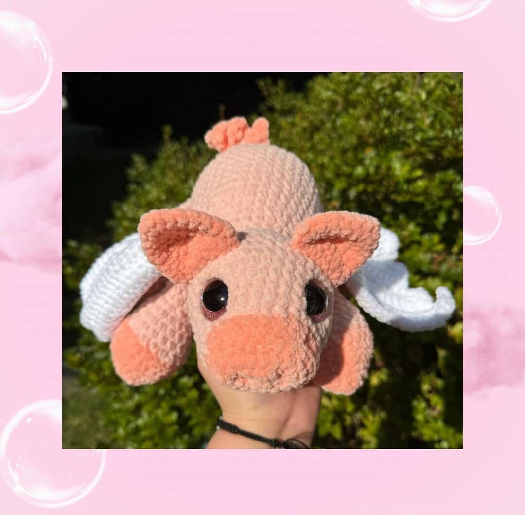 No Sew Frump the Flying Pig Crochet Pattern - Etsy
