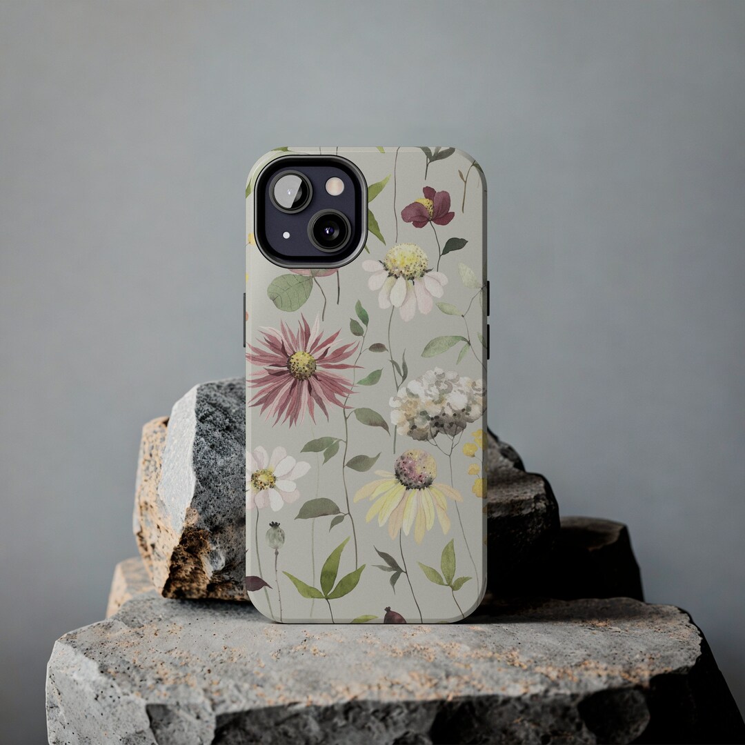 Botanical Flowers iPhone 13, 14, 15 Cases. Great Gift for Flower Lovers ...