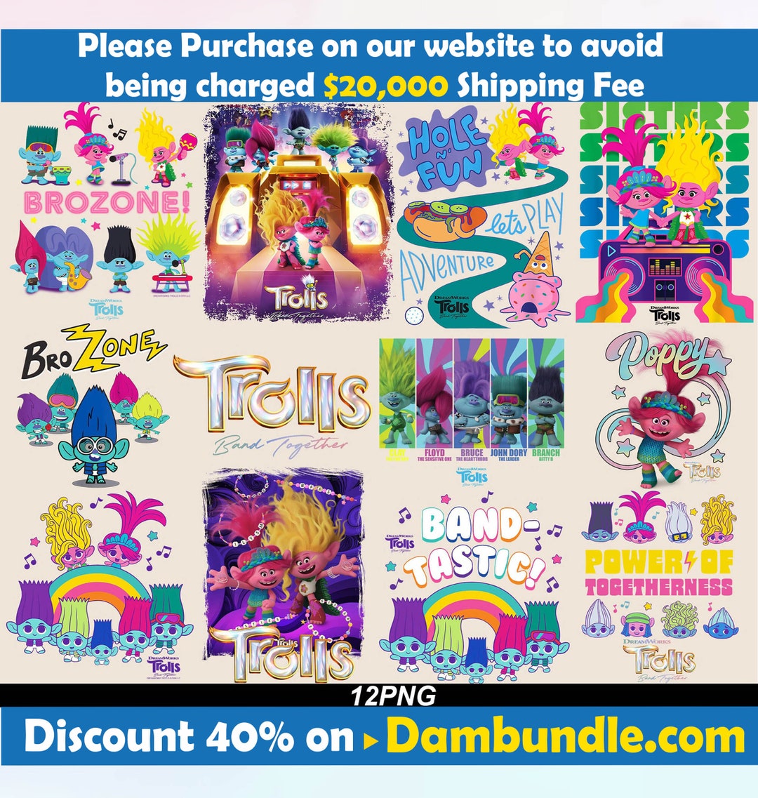 New Trolls Band Together Movie 2024 Png, Queen Poppy Png, Trolls Band ...