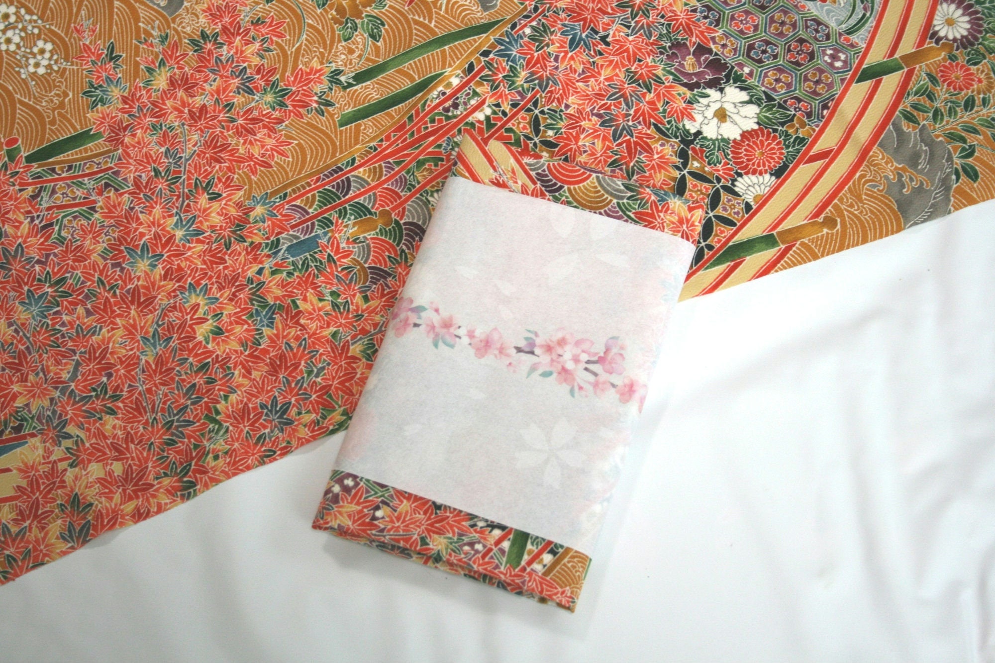 Autumn Fabric, Vintage Japanese Silk Kimono Fabric With MOMIJI japanese ...