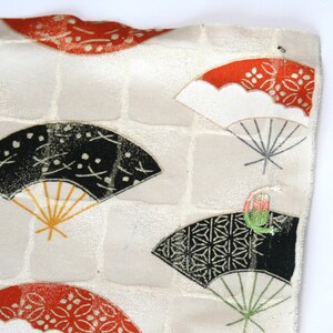 Gold-threaded Design Japanese Silk Kimono Fabric, Vintage Japanese ...