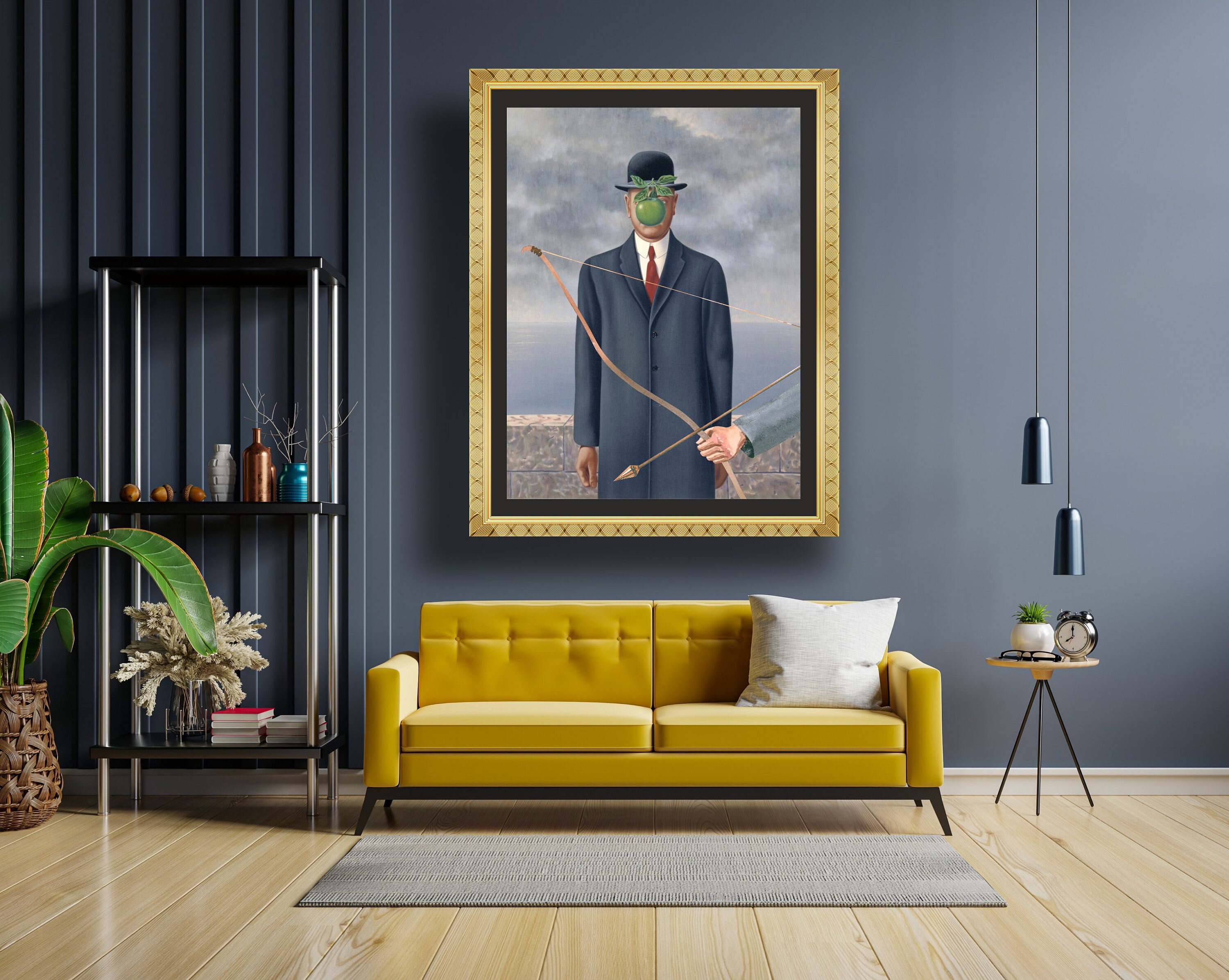 Poster of Magritte the Son of Man With Bow Funny Print Funny Gift ...