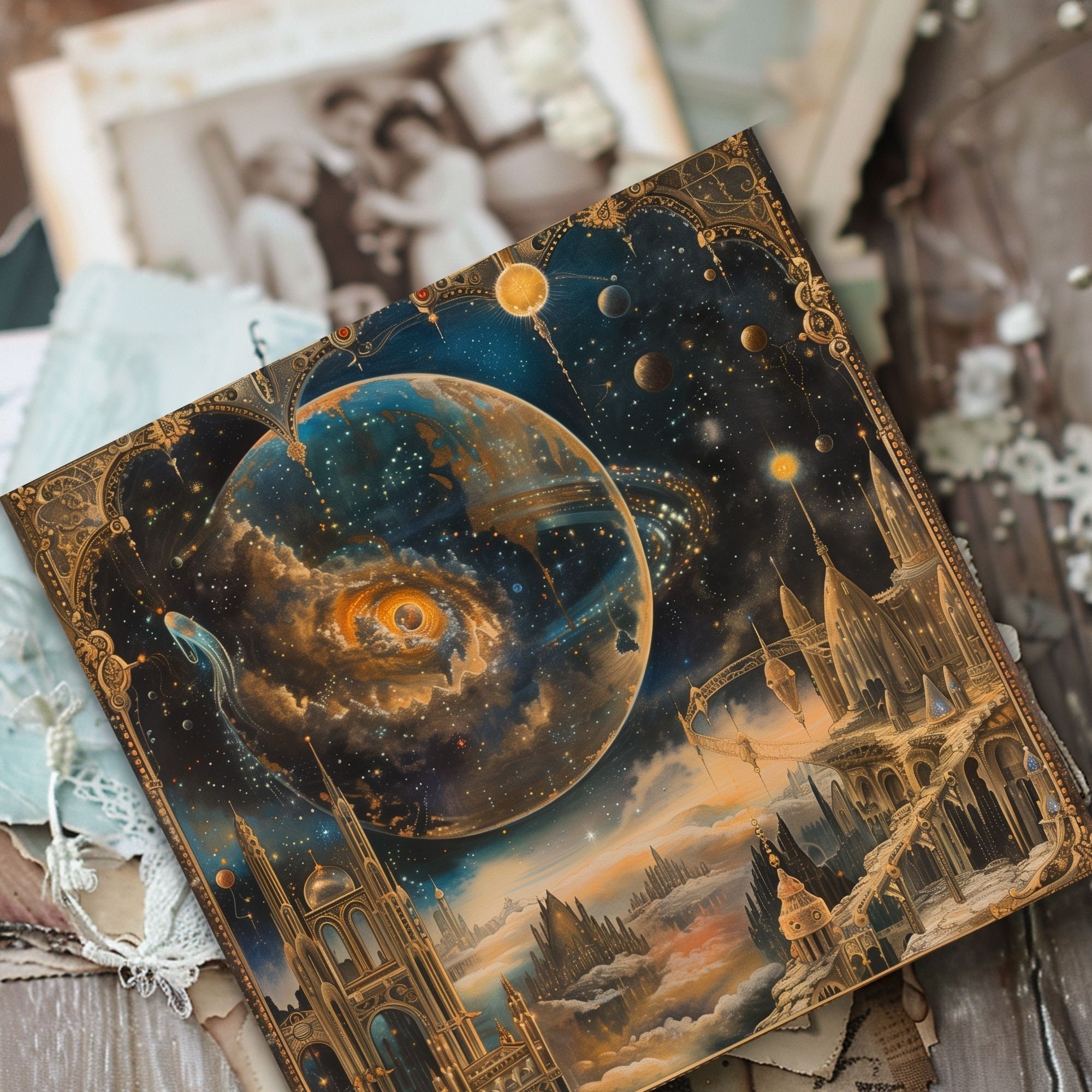 Magic Celestial Digital Paper, Download Celestial, Printable Galaxy ...