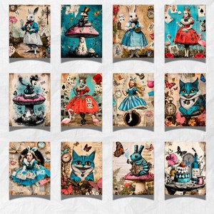Alice in Wonderland Junk Journal Bundle, Fairytale Junk Journal, Magic ...