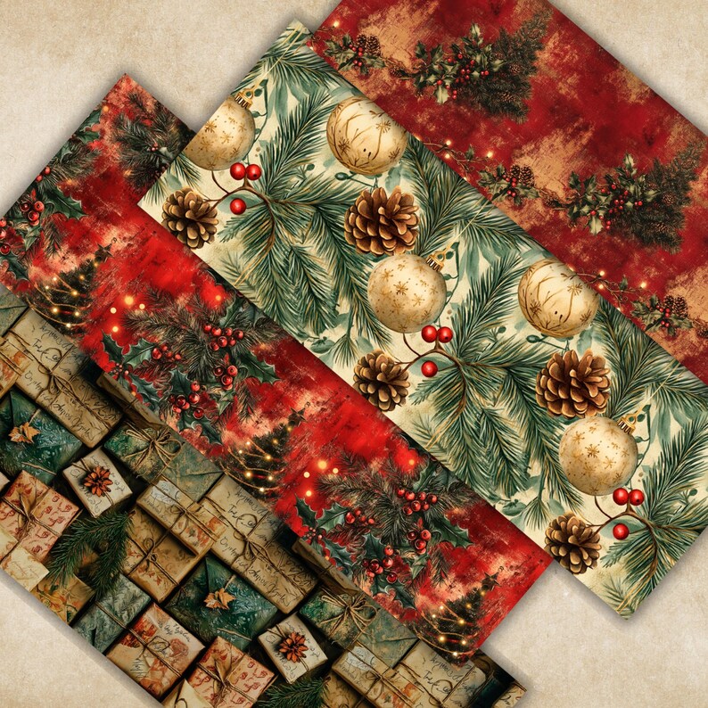 Christmas Seamless Pattern, Scrapbook Backgrounds, Winter Holidays ...