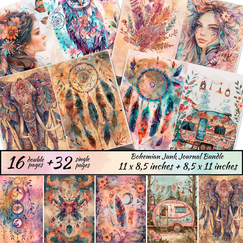 Bohemian Decoupage Paper - Etsy