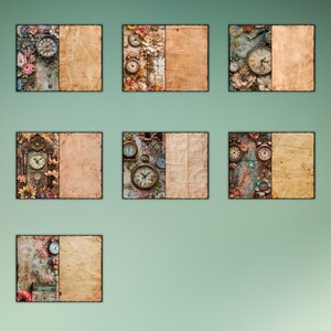 Vintage Clocks Junk Journal Paper, Victorian Printable, Mechanical ...