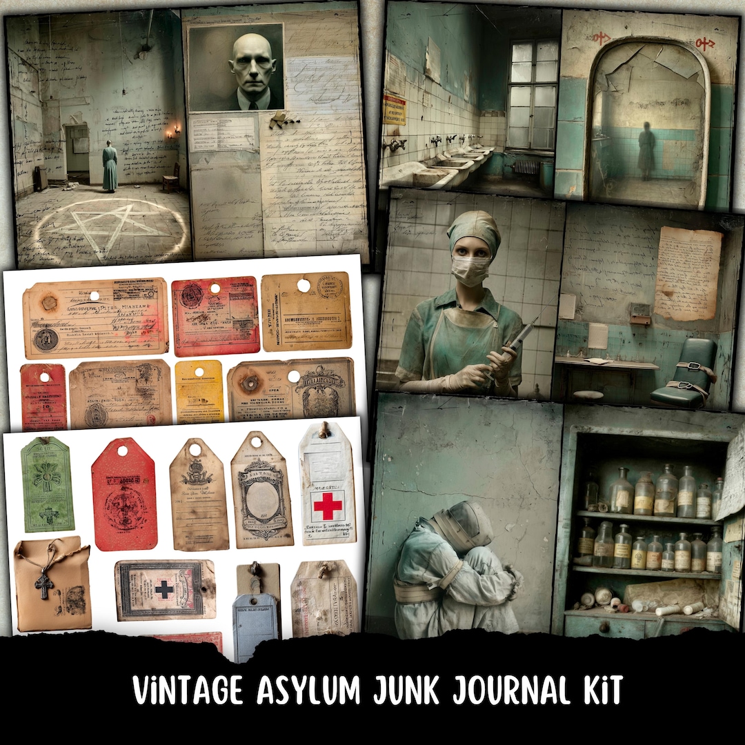 Halloween Spooky Junk Journal Kit, Halloween Printable, Vintage Asylum ...