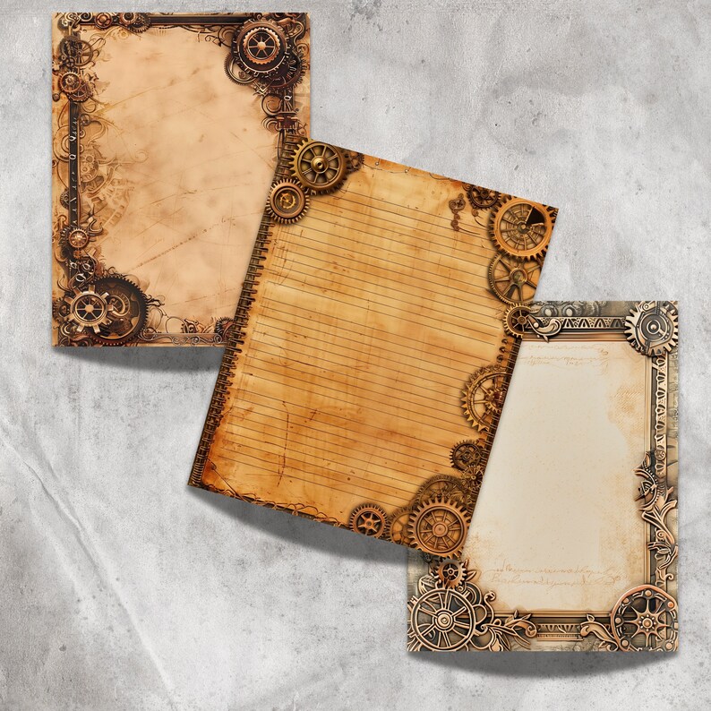 Steampunk Frames Pages, Download Vintage Industrial, Steampunk Borders ...