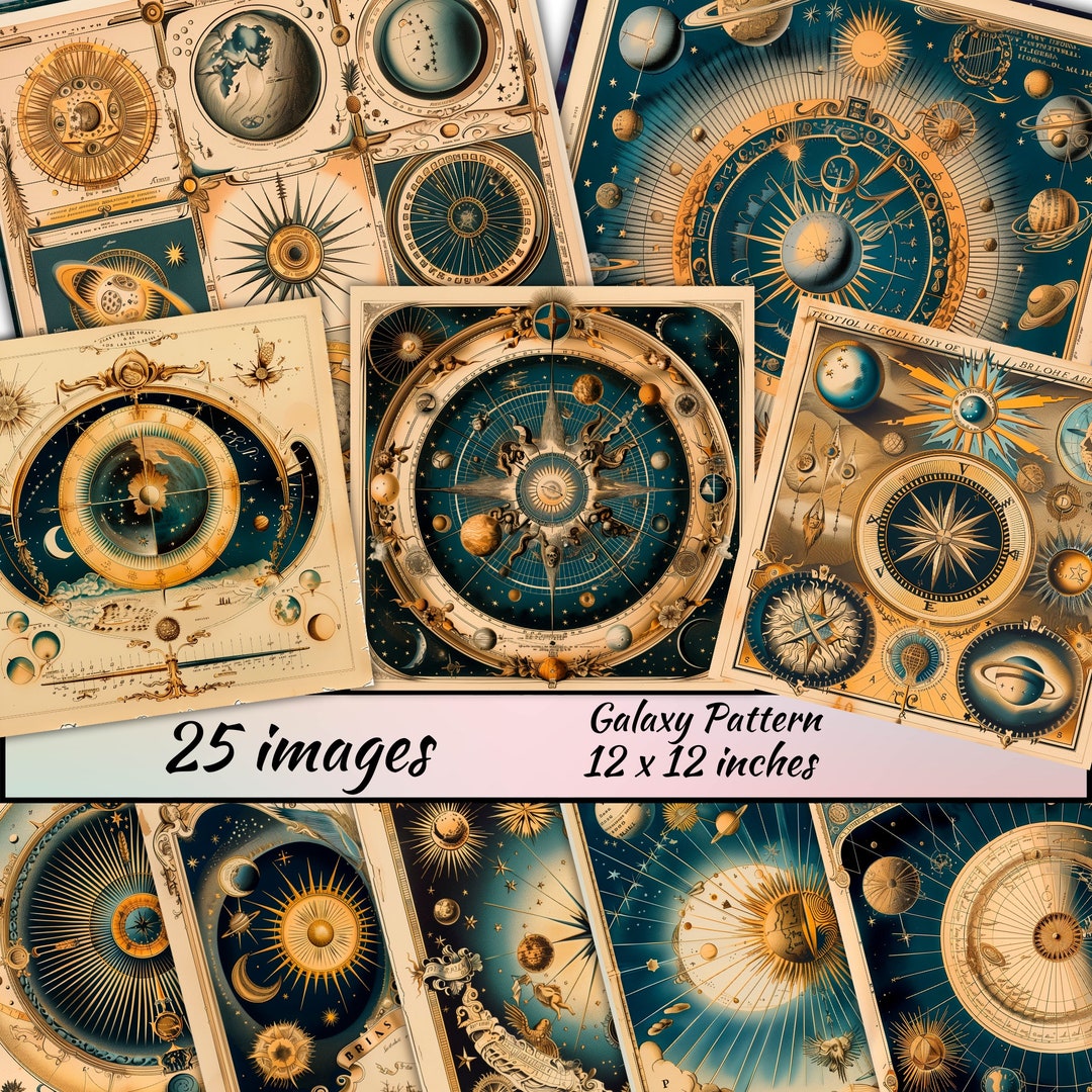 Galaxy Printable Paper, Solar System Junk Journal, Planets in Space ...