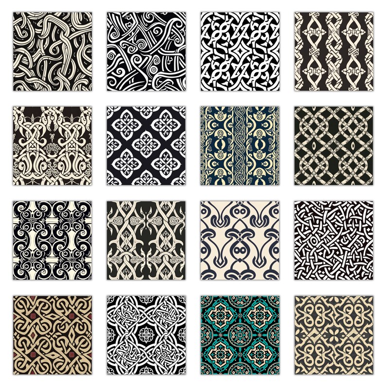 Norse Seamless Pattern, Celtic Backgrounds, Viking Scrapbooking Crafts ...