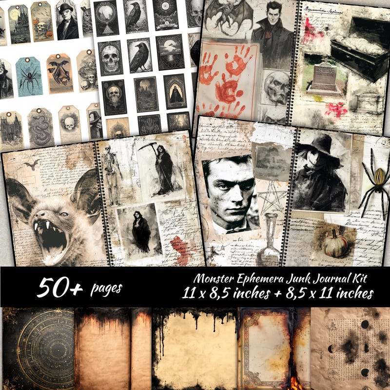Spooky Journal Ephemera - Etsy