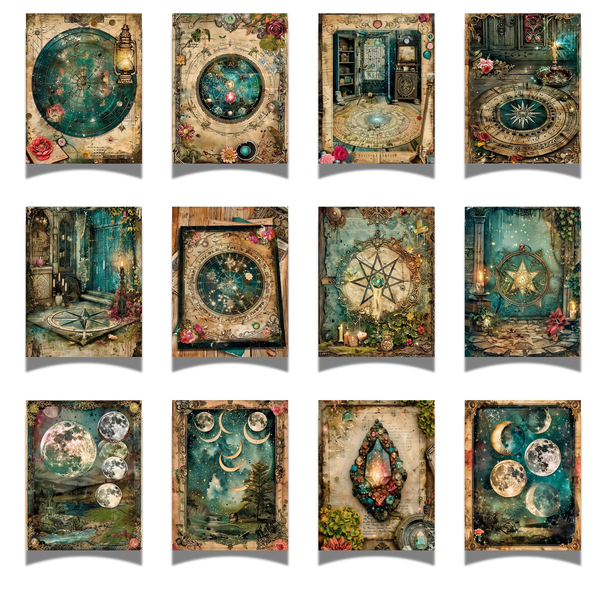 Magical Junk Journal Bundle, Fantasy Collage Printable, Fantasy Kit ...