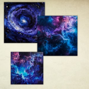 Galaxy Digital Paper, Stardust Background, Universe Texture, Cosmic ...