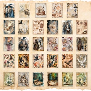 Magic School Junk Journal Big Bundle, Wizard Printable Ephemera, Magic ...