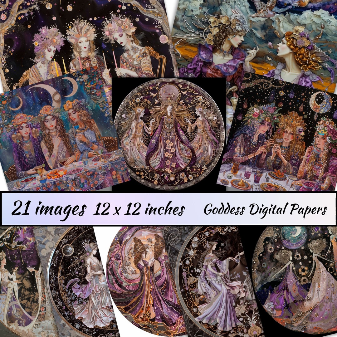Goddess Digital Papers, Mythology Ephemera,instant Digital Download ...