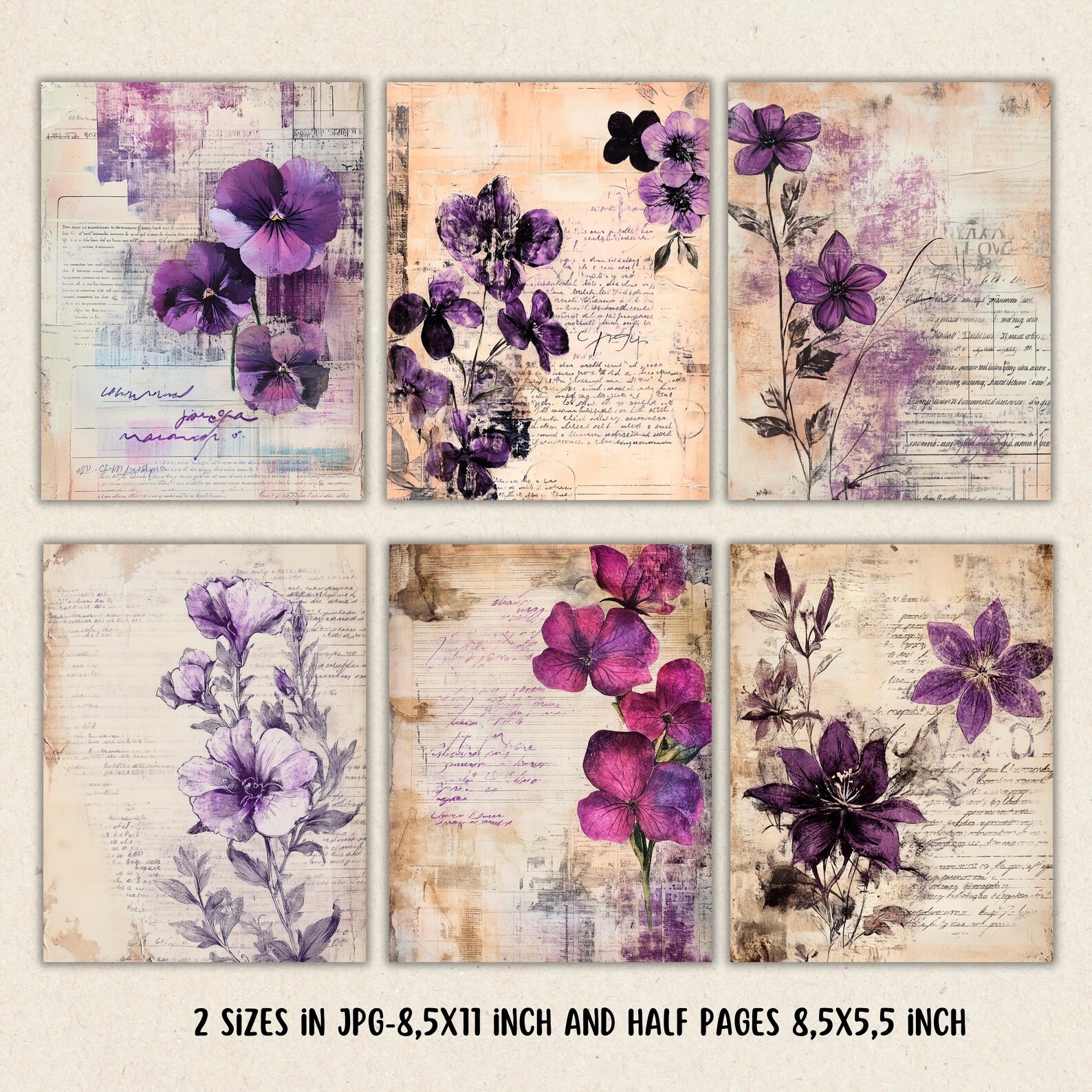 Scripture Junk Journal Printable Pages, Grungy Paper, Rustic Printable ...