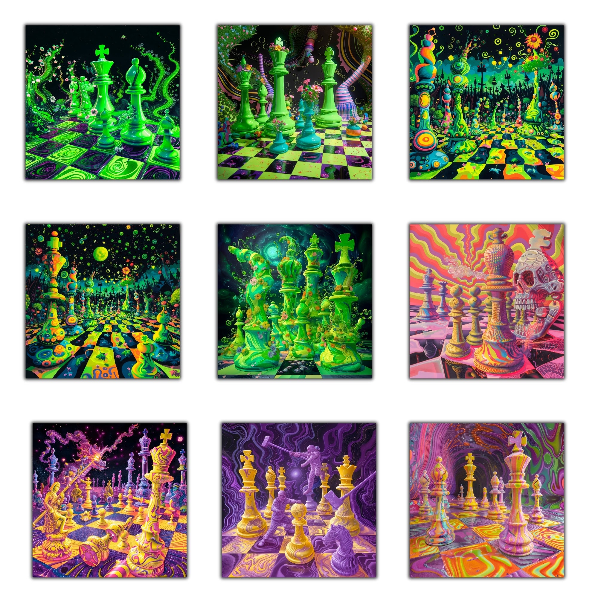 Anthropomorphic Chess Figurines, Anthropomorphic Digital Paper, Digital ...