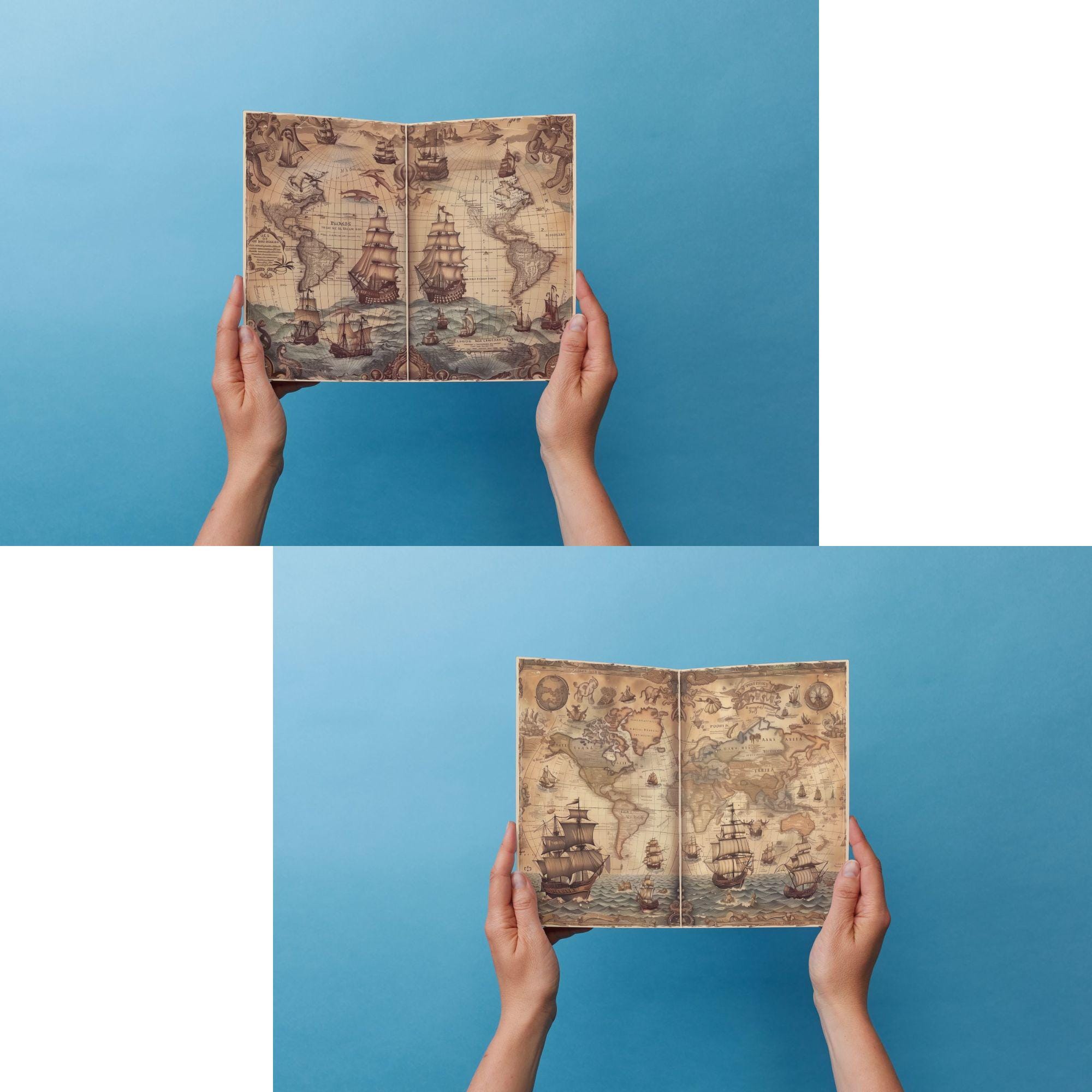 Pirate Ships Junk Journal Pages, Junk Journal Supplies, Vintage Journal ...